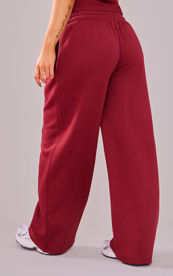 Petite Burgundy Pintuck Drawstring Joggers | Petite | PLT IRE