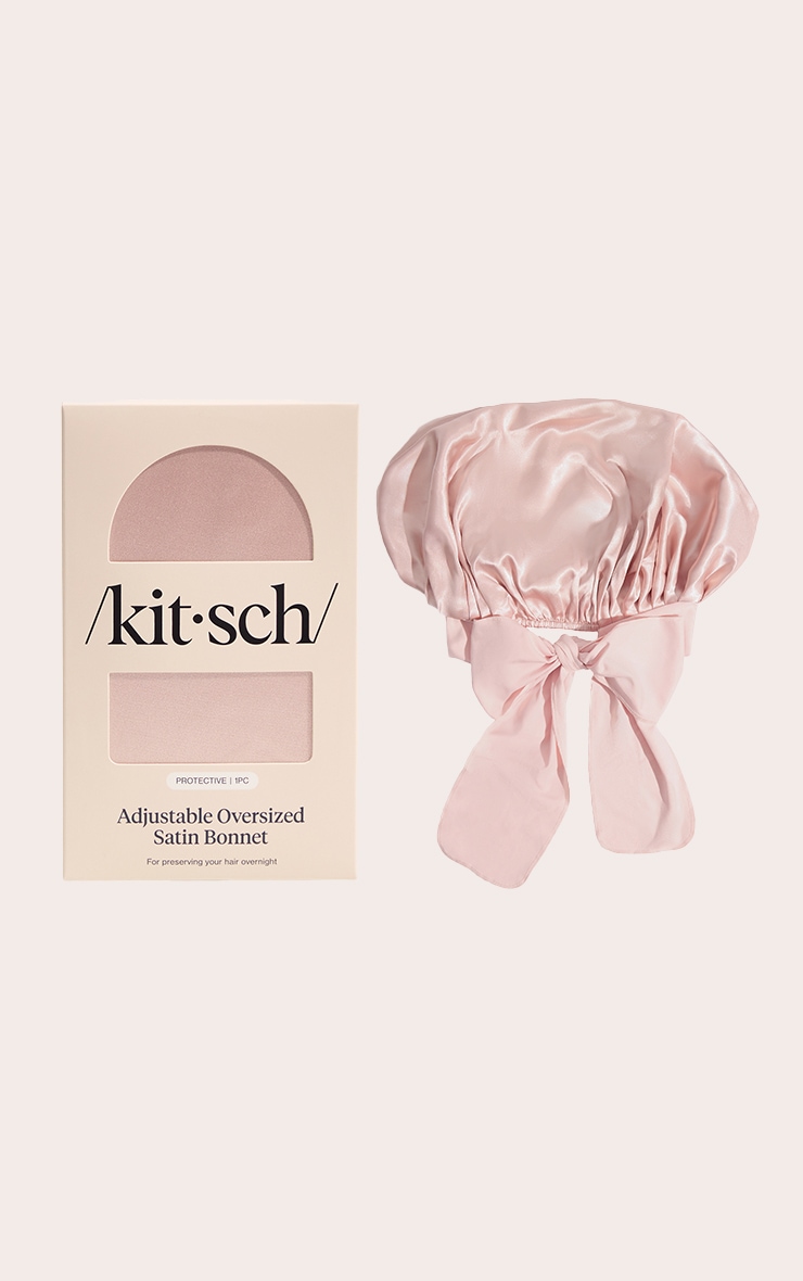 Kitsch Bonnet Oversize Ajustable En Satin Blush | Beauty ...