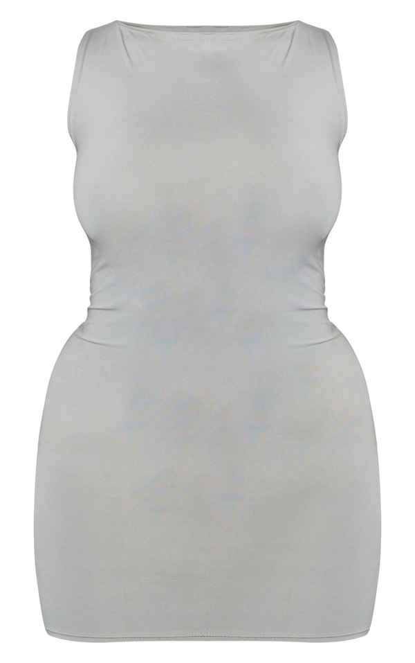 Shape Silver Straight Neck Bodycon Dress | Shape | PLT