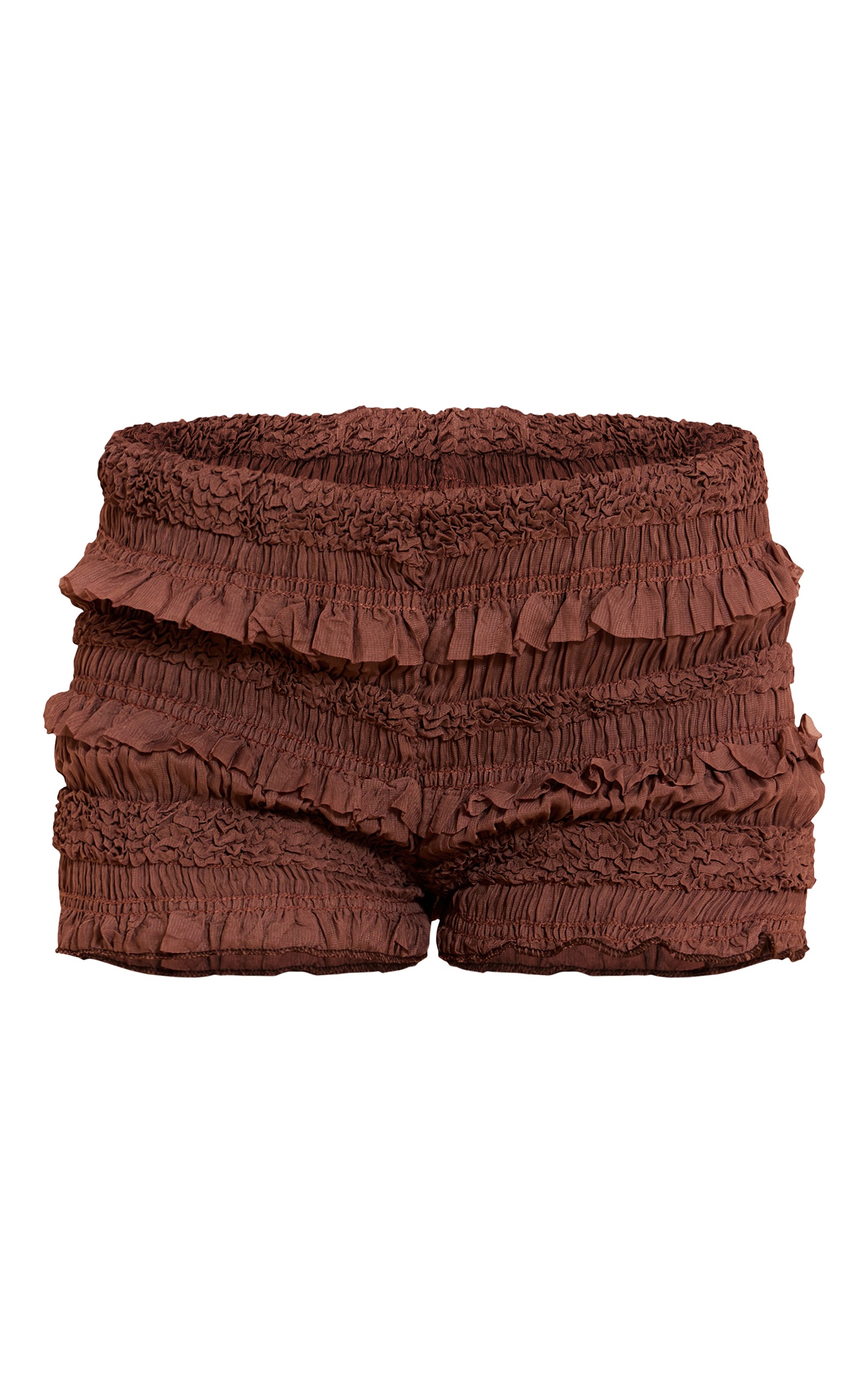 Brown Chiffon Ruffle Bloomers | Bottoms | PLT USA