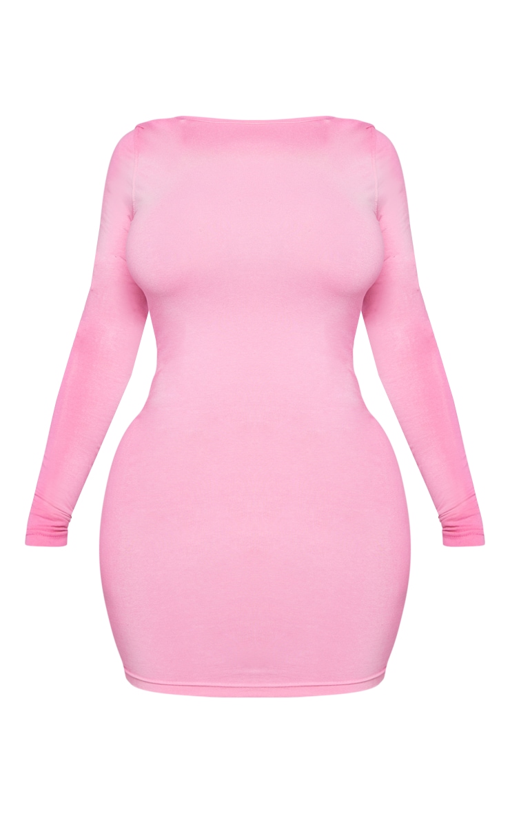 Shape Hot Pink Ombre Printed Open Back Mini Dress | PrettyLittleThing