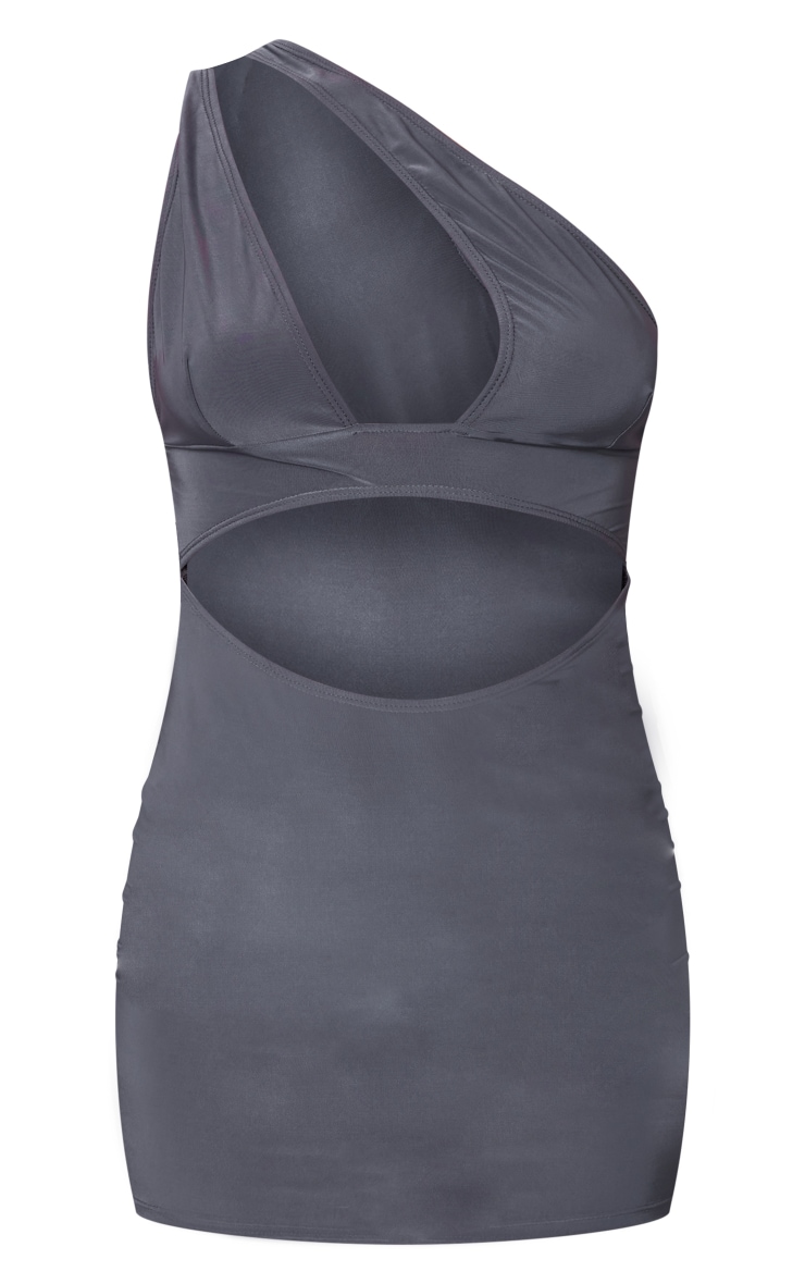 Charcoal Slinky Plunge Cut Out Bodycon Dress | Dresses ...