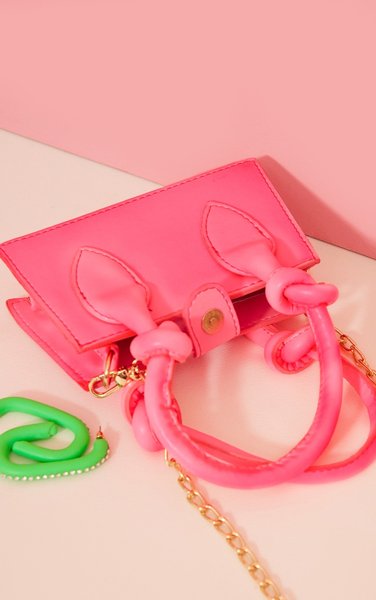 Pink Knot Handle Mini Grab Bag | Accessories | PrettyLittleThing USA