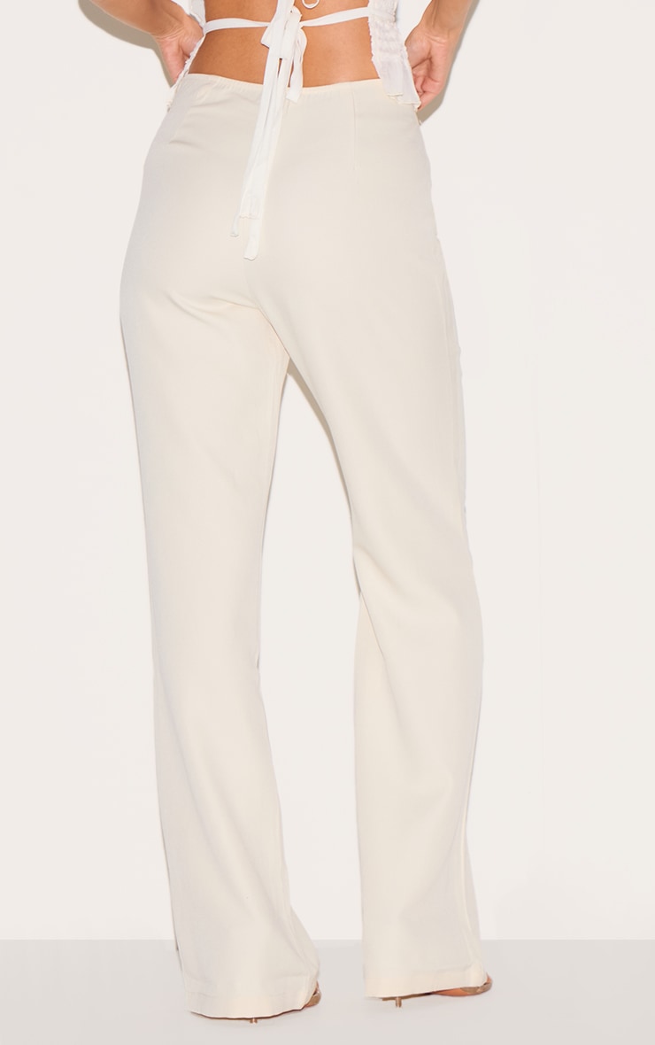 Cream Tailored Low Rise Skinny Flared Trousers | Co-ords ...