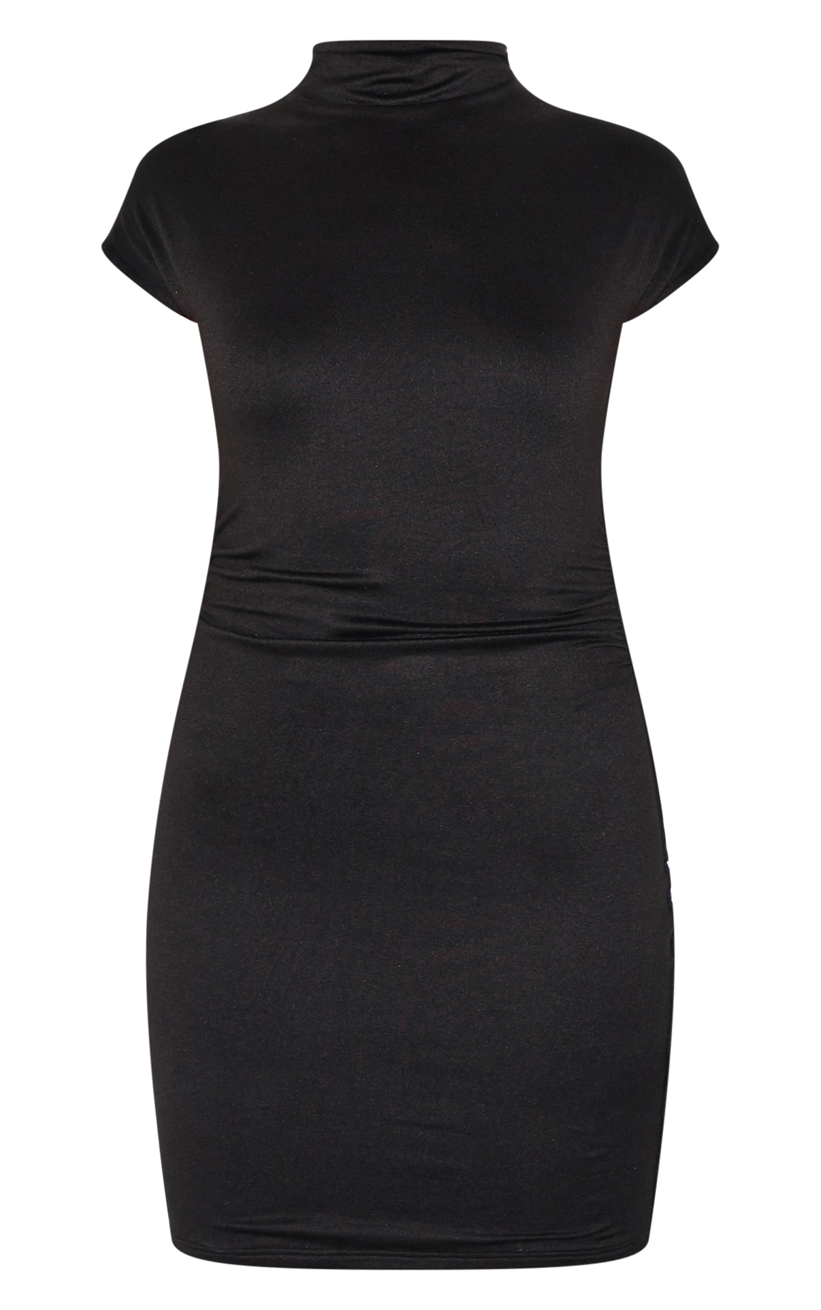 Black Double Contour Cap Sleeve Bodycon Dress | Dresses | PLT USA