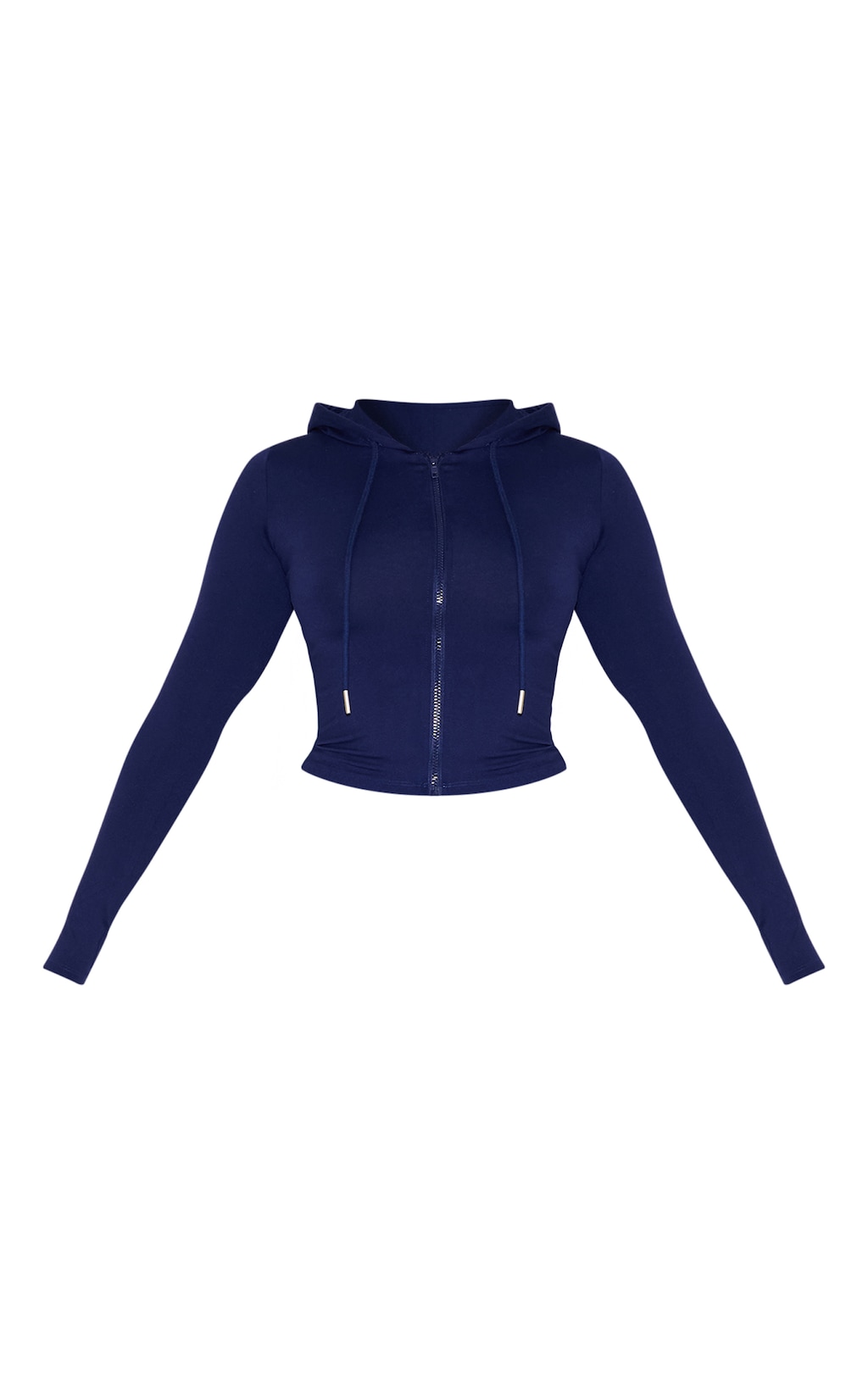 Shape Navy Sculpted Zip Through Hoodie | Shape | PLT