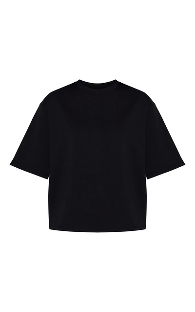 Black Oversized Boxy T Shirt | Tops | PLT