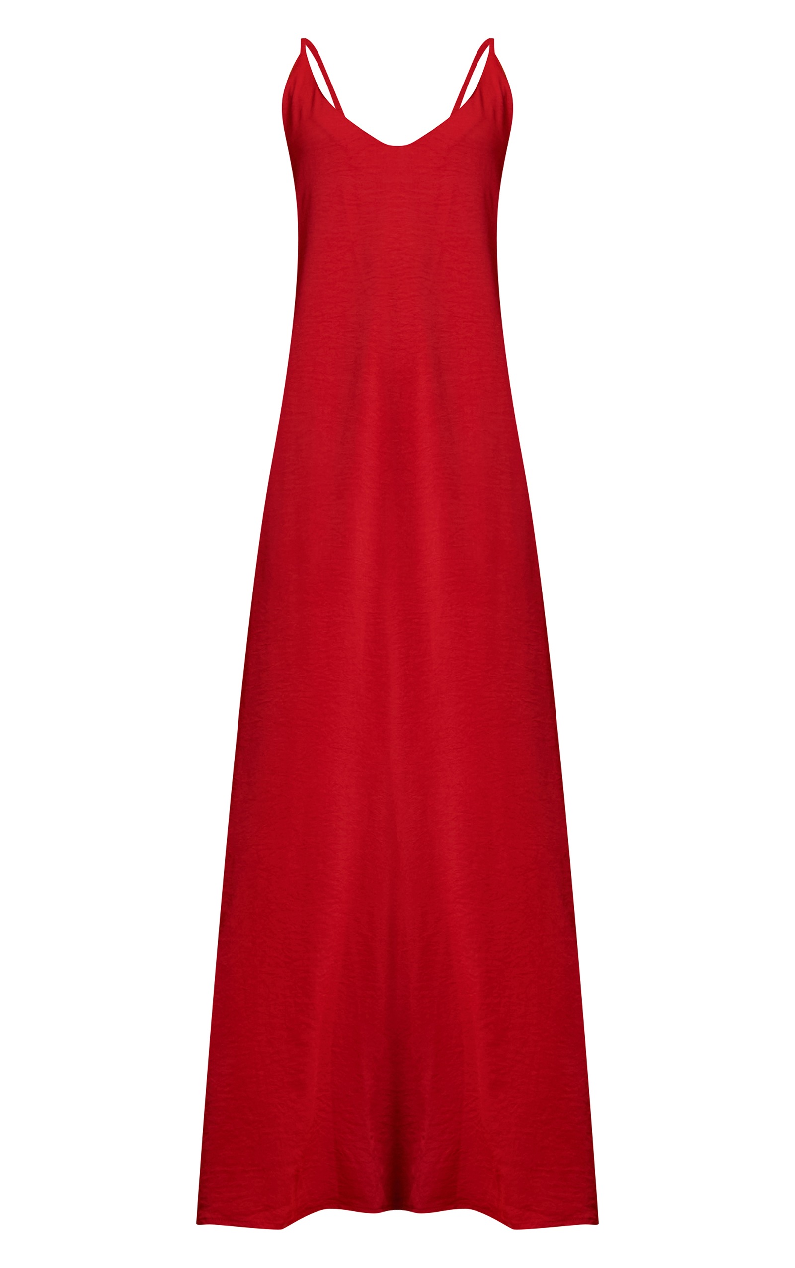 Deep Red Floaty Woven Low Back Maxi Dress | Dresses | PrettyLittleThing AUS