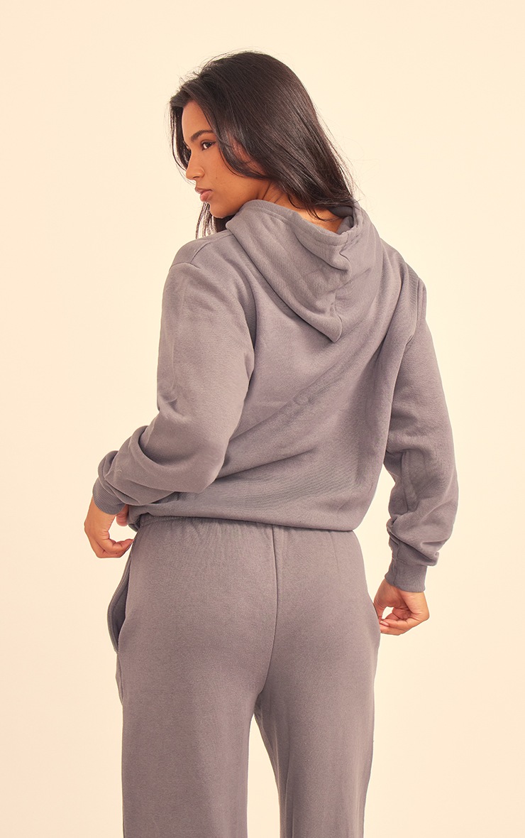 Plt Logo Charcoal Grey Est 2012 Fit Hoodie Prettylittlething Usa