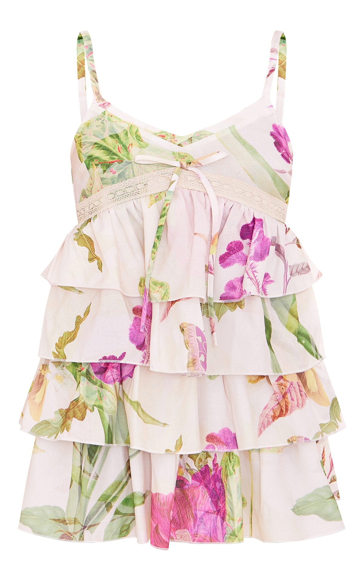 Multi Floral Tiered Frill Shift Dress | Dresses | PLT