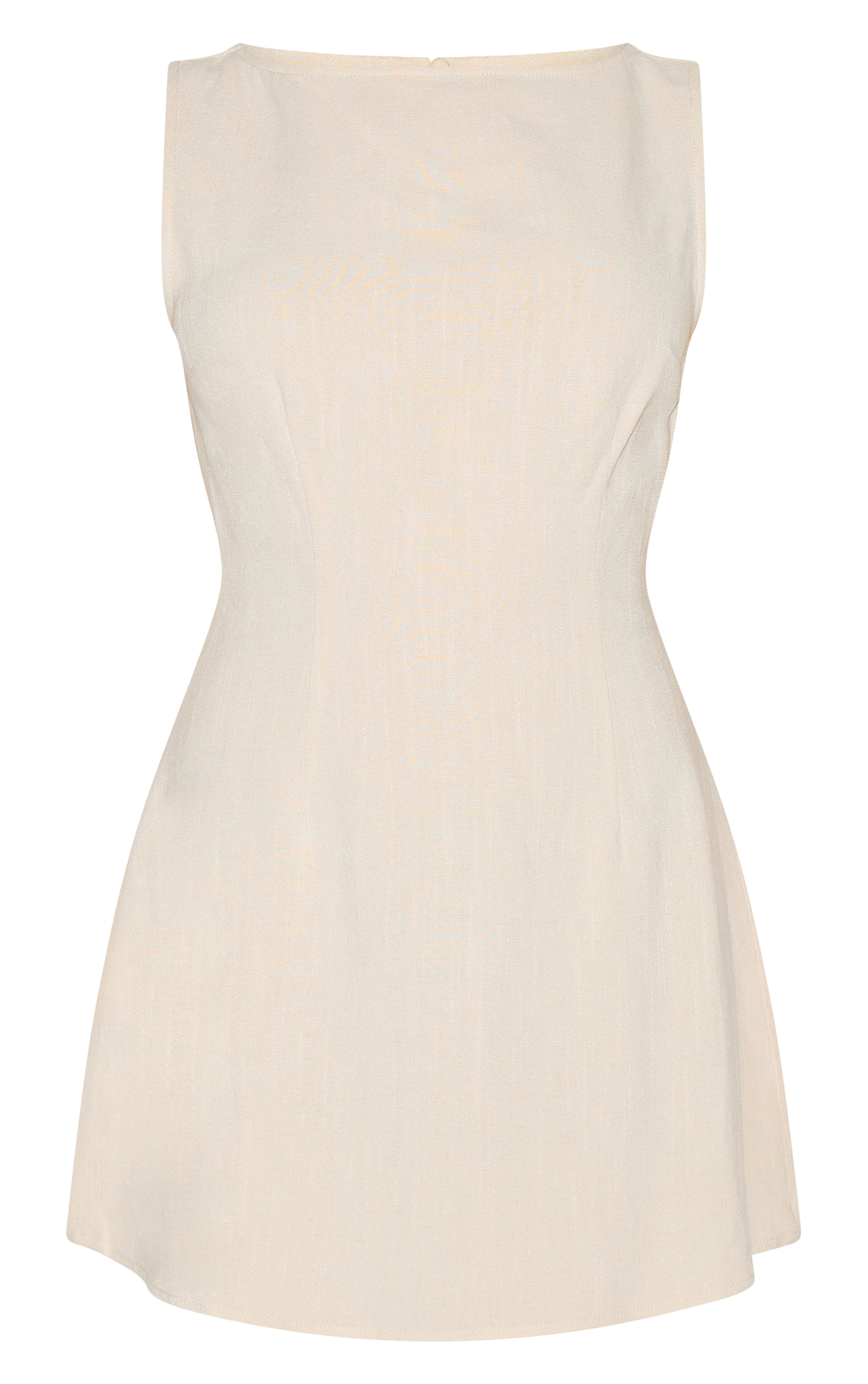 Petite Butter Cream Linen Backless Shift Dress | Petite ...