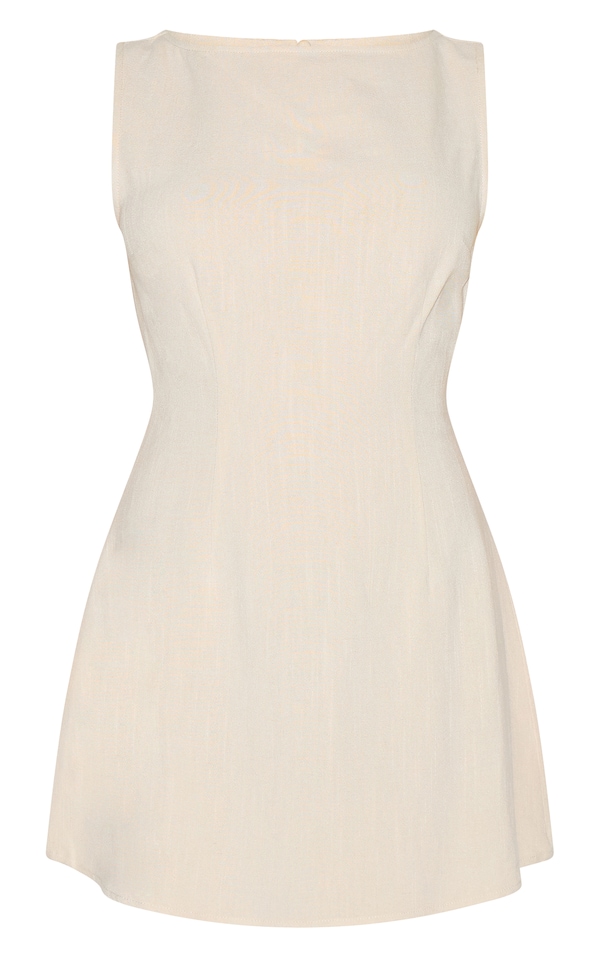 Petite Butter Cream Linen Backless Shift Dress | Petite | PLT
