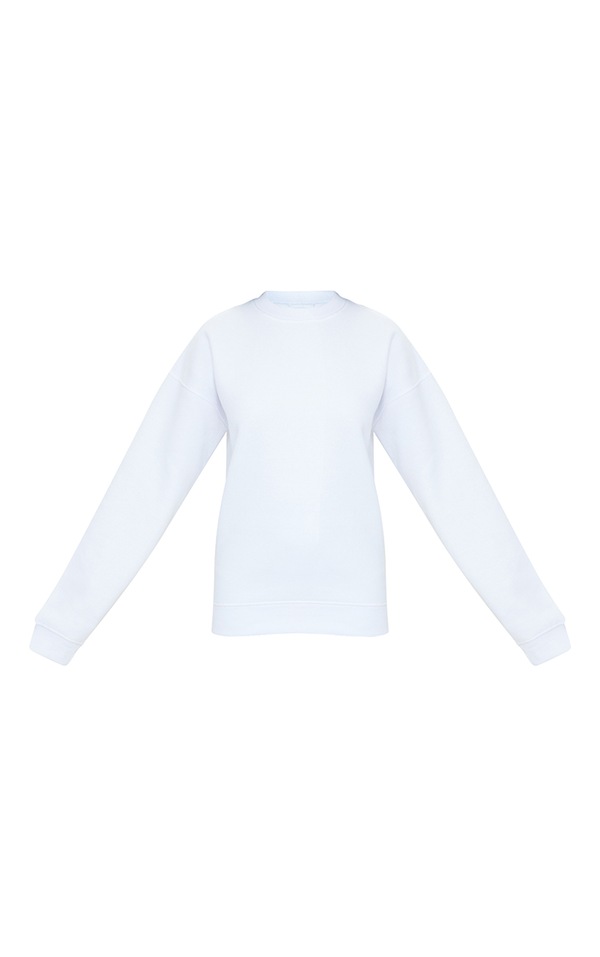 Petite Sweat Oversize Classique Blanc | PrettyLittleThing FR