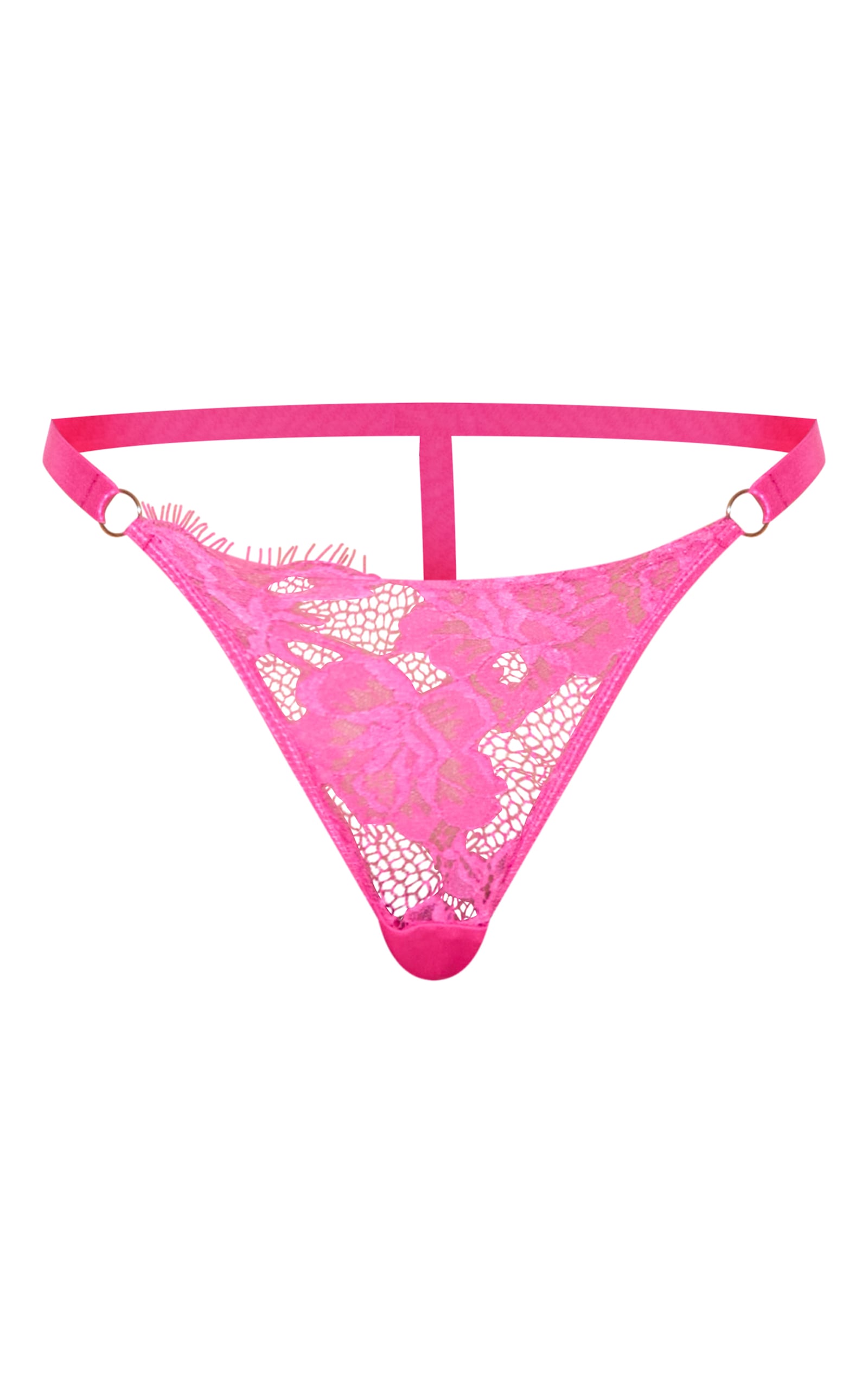 Pink Eyelash Lace Thong | Lingerie & Nightwear | PrettyLittleThing