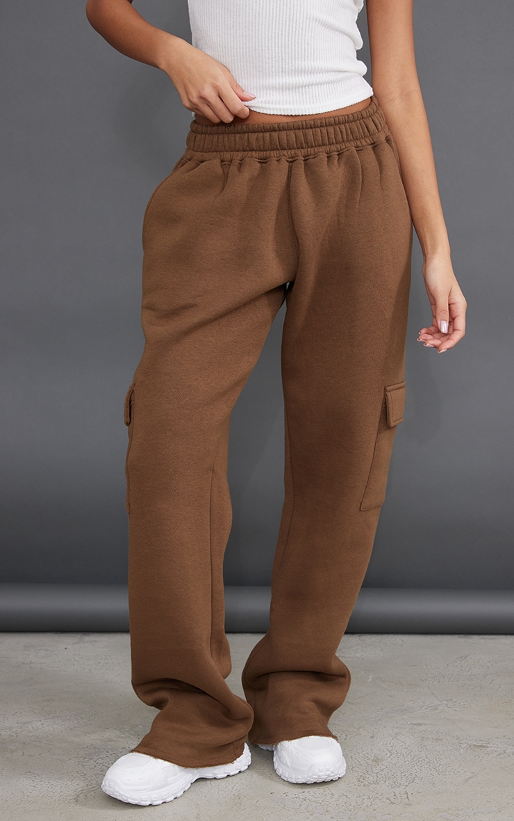 Espresso Low Rise Pocket Side Straight Leg Joggers | Athleisure | PLT QA