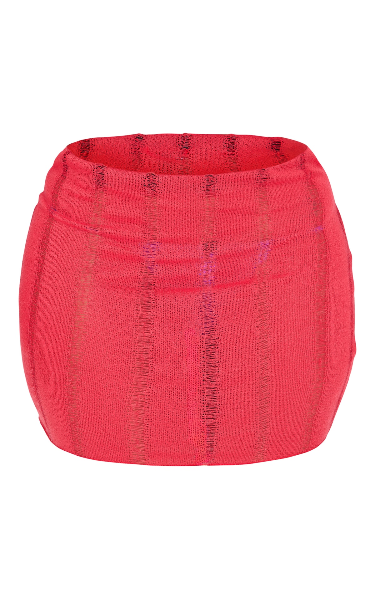 Shape Red Ladder Knit Micro Mini Skirt | Shape | PrettyLittleThing USA