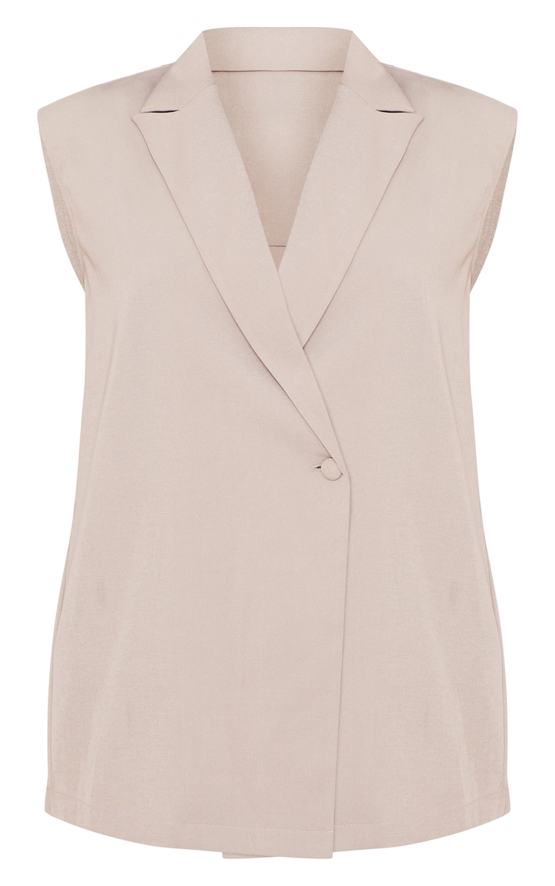 Beige Open Back Waistcoat | Outerwear | PLT