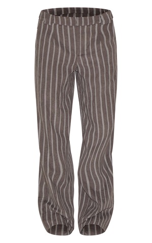 Charcoal Pinstripe Peach Skin Tailored Pants | Bottoms | PrettyLittleThing USA