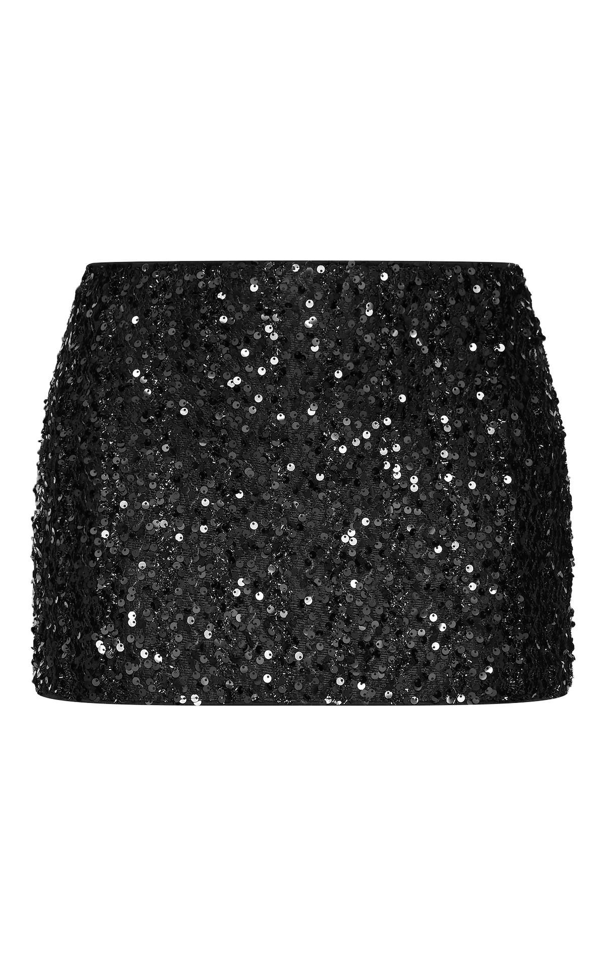 Black Textured Sequin Micro Mini Skirt | Co-ords | PLT