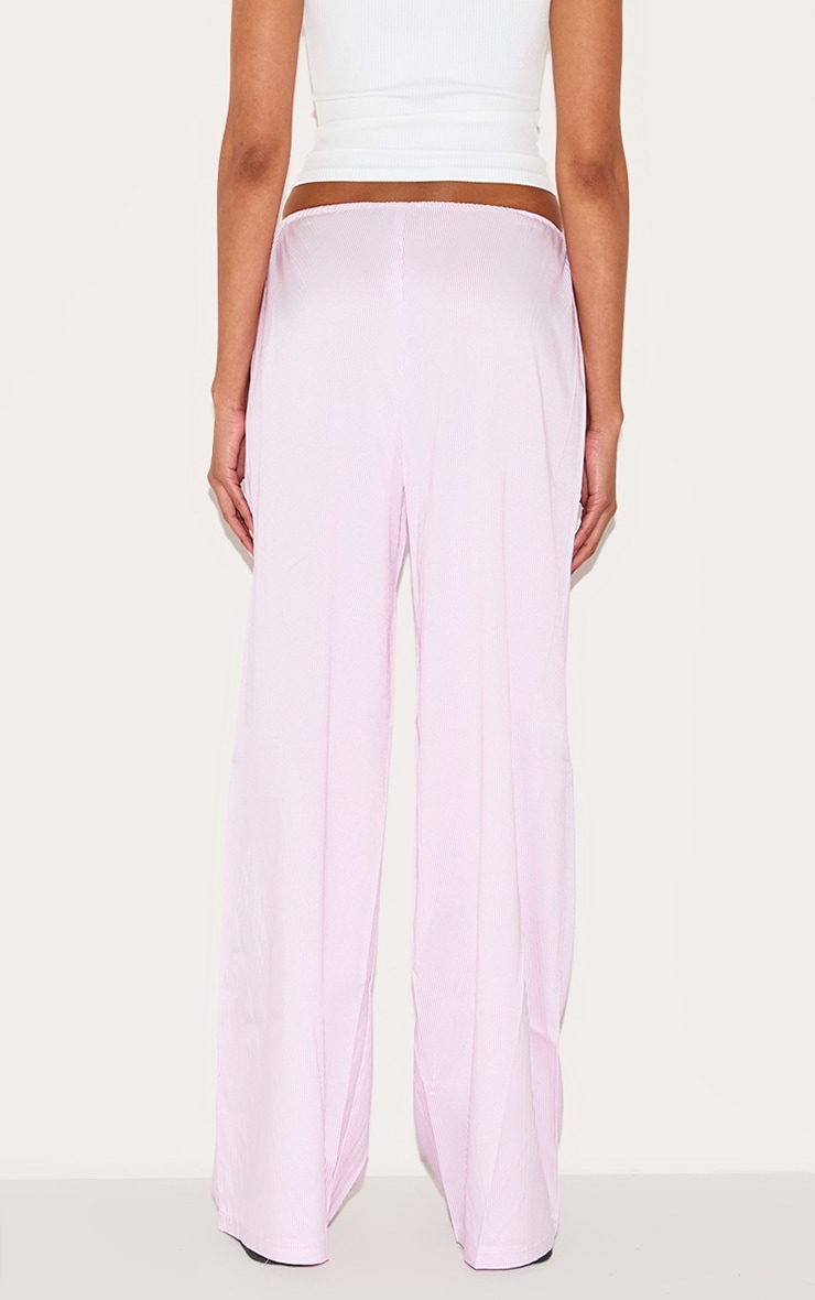 Pink Pinstripe Low Rise Drawstring Waist Pants | Bottoms Pink Pinstripe Low Rise Drawstring Waist Pants | Bottoms