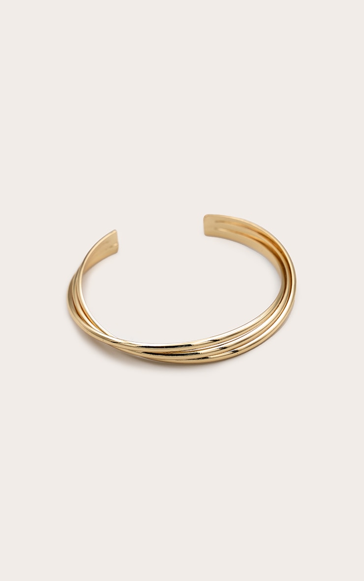 Gold Ridge Twist Bangle | Accessories | PLT