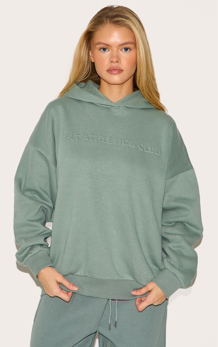 PLT Sage Athletics Club Embossed Graphic Hoodie | Sweat ...
