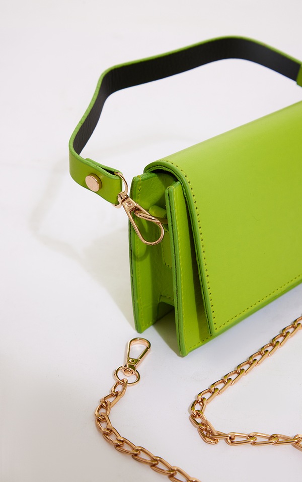 Sac Carré Boîte Citron Vert À Bandoulière | Accessoires | PLT FR