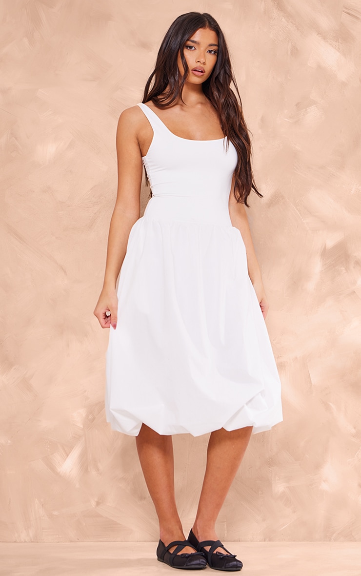 White Midi Dresses | PrettyLittleThing IRE