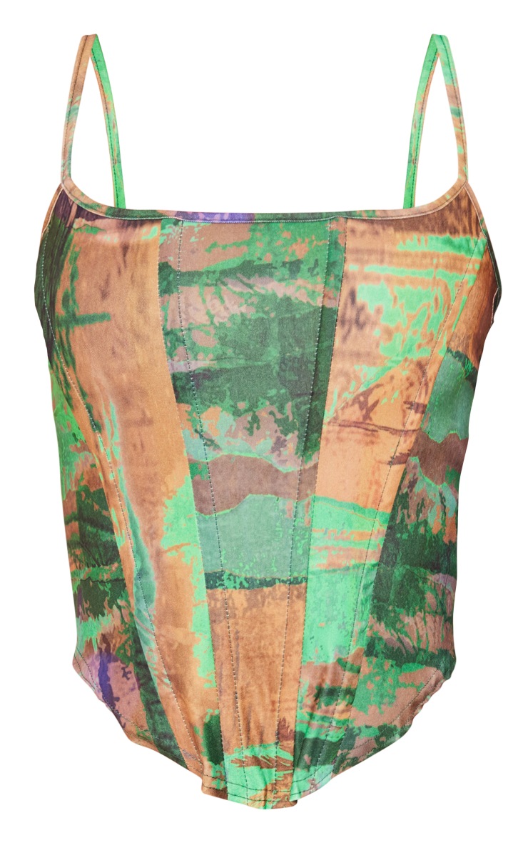 Multi Abstract Printed Corset | Co-ords | PLT USA
