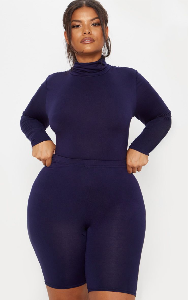 Plus Navy Basic Bike Shorts | Plus Size | PrettyLittleThing AUS Plus Navy Basic Bike Shorts | Plus Size | PrettyLittleThing AUS