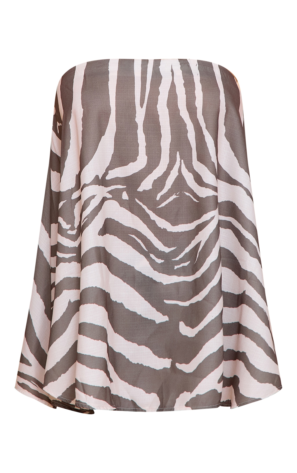 Brown Zebra Print Floaty Bandeau Top | Co-ords | PLT