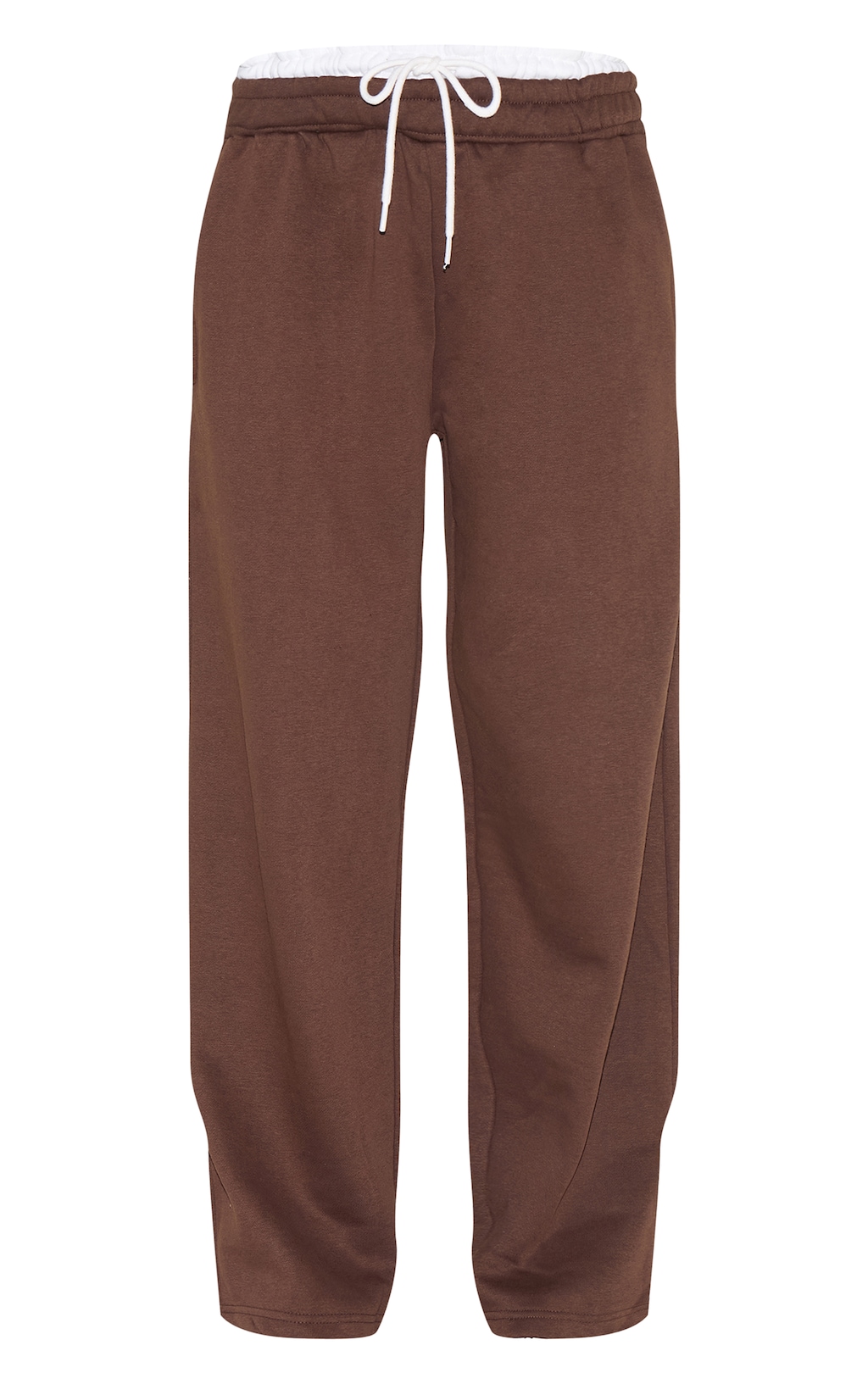 Chocolate Boxer Waistband Wide Leg Sweat Joggers | Athleisure | PLT