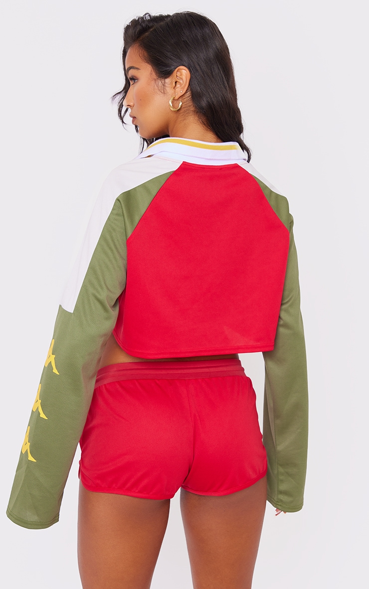 Kappa Red Varsity Crop Top | PrettyLittleThing IE