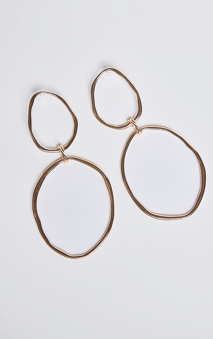 Gold Molten Oversized Abstract Statement Earrings | Accessories ...