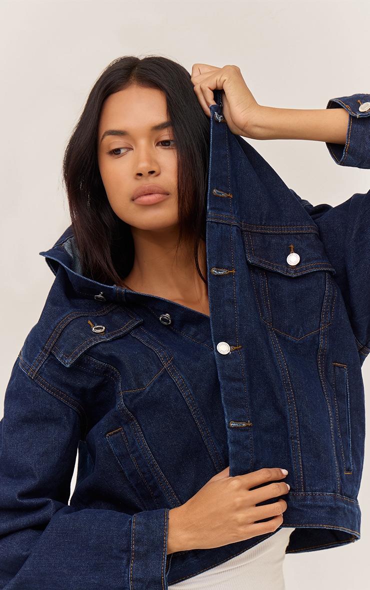 Indigo Oversized Classic Denim Jacket | Denim | PLT