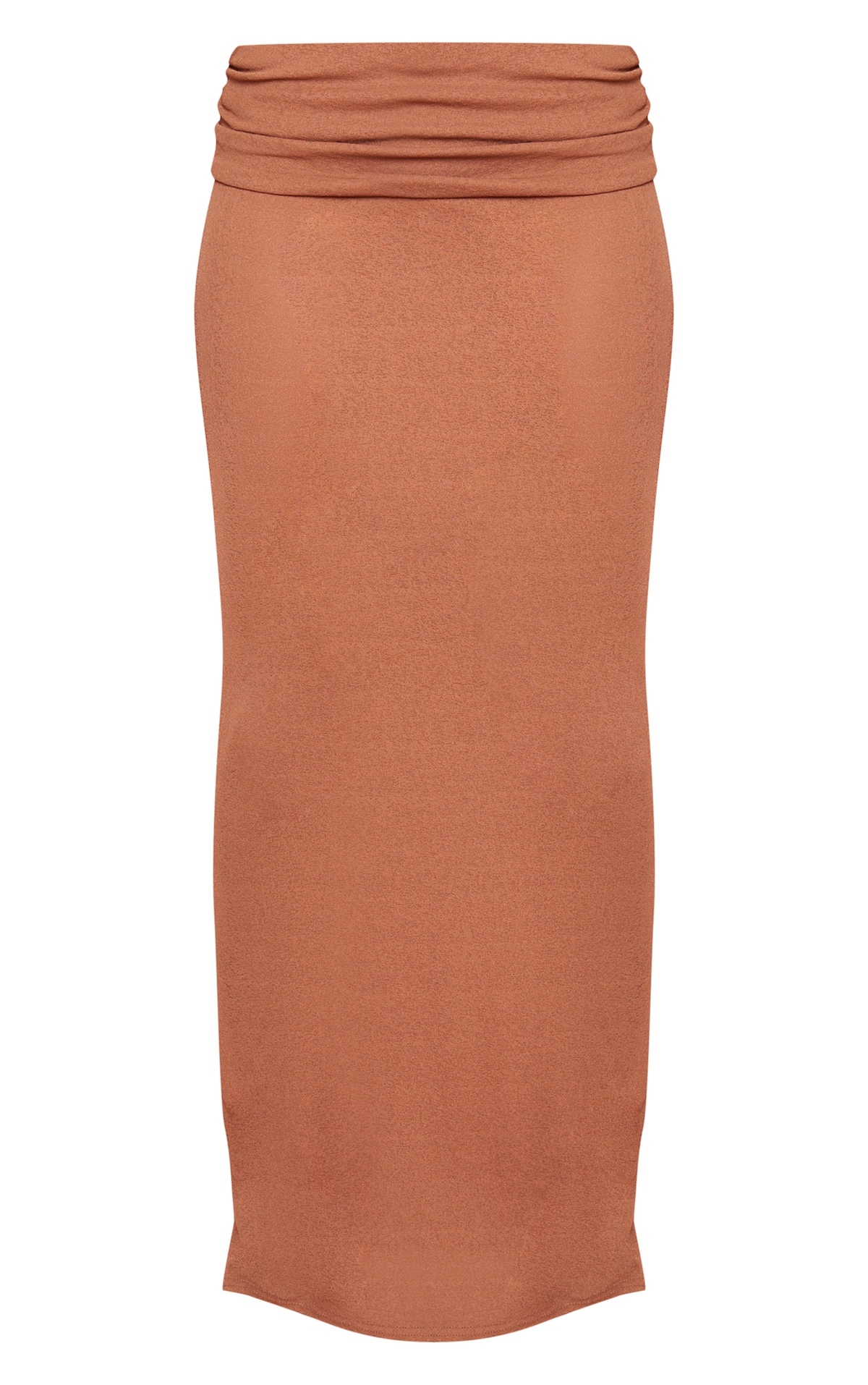 Mocha Burnout Fold Over Hem Low Rise Maxi Skirt | Co-ords | PLT