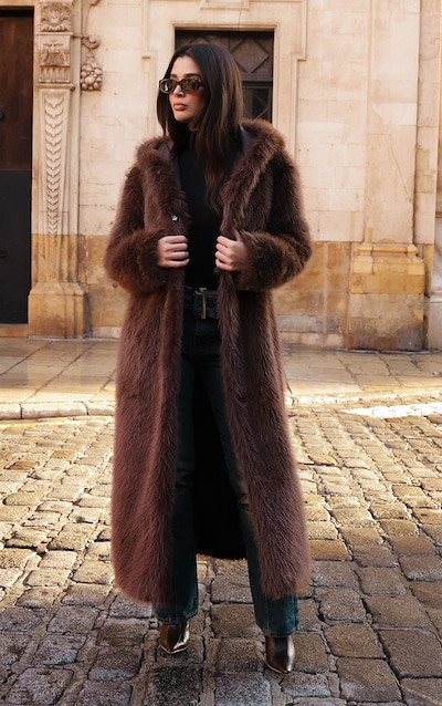 Long faux fur coats | PrettyLittleThing