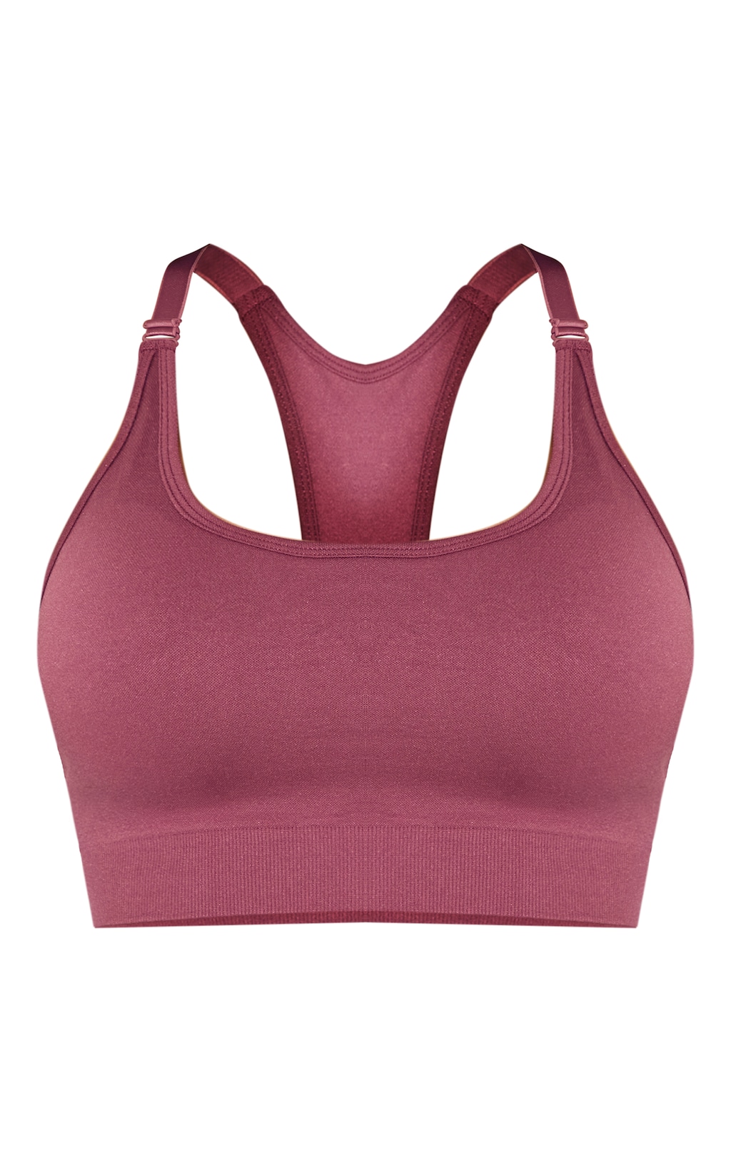 Shape Burgundy Seamless Active Cupped Sports Bra | Shape | PLT