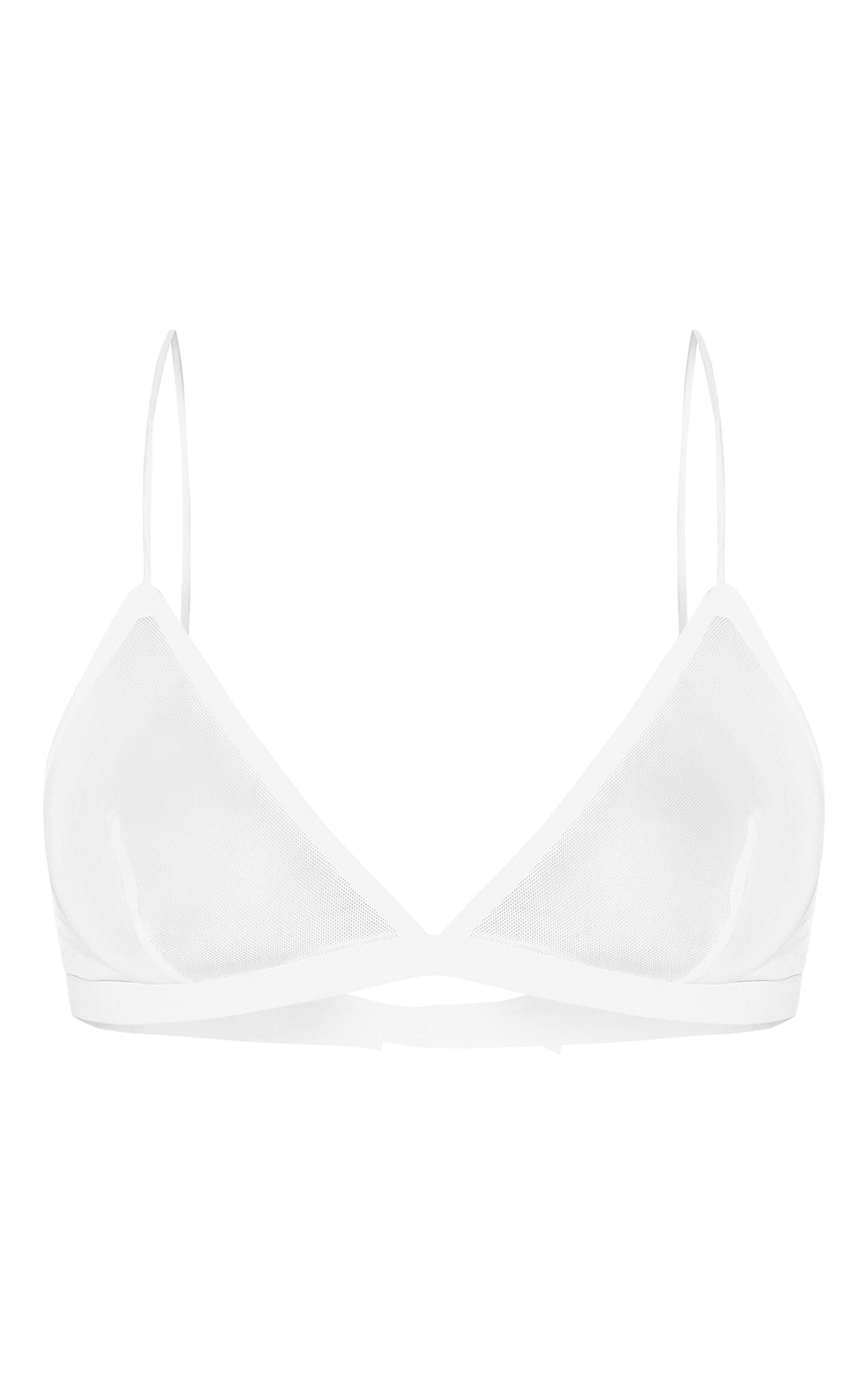 White Mesh Basic Triangle Bra | Lingerie & Nightwear | PLT