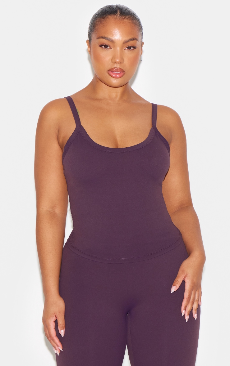 Dark Plum Ultimate Sculpt Strappy Gym Vest | Athleisure | PLT