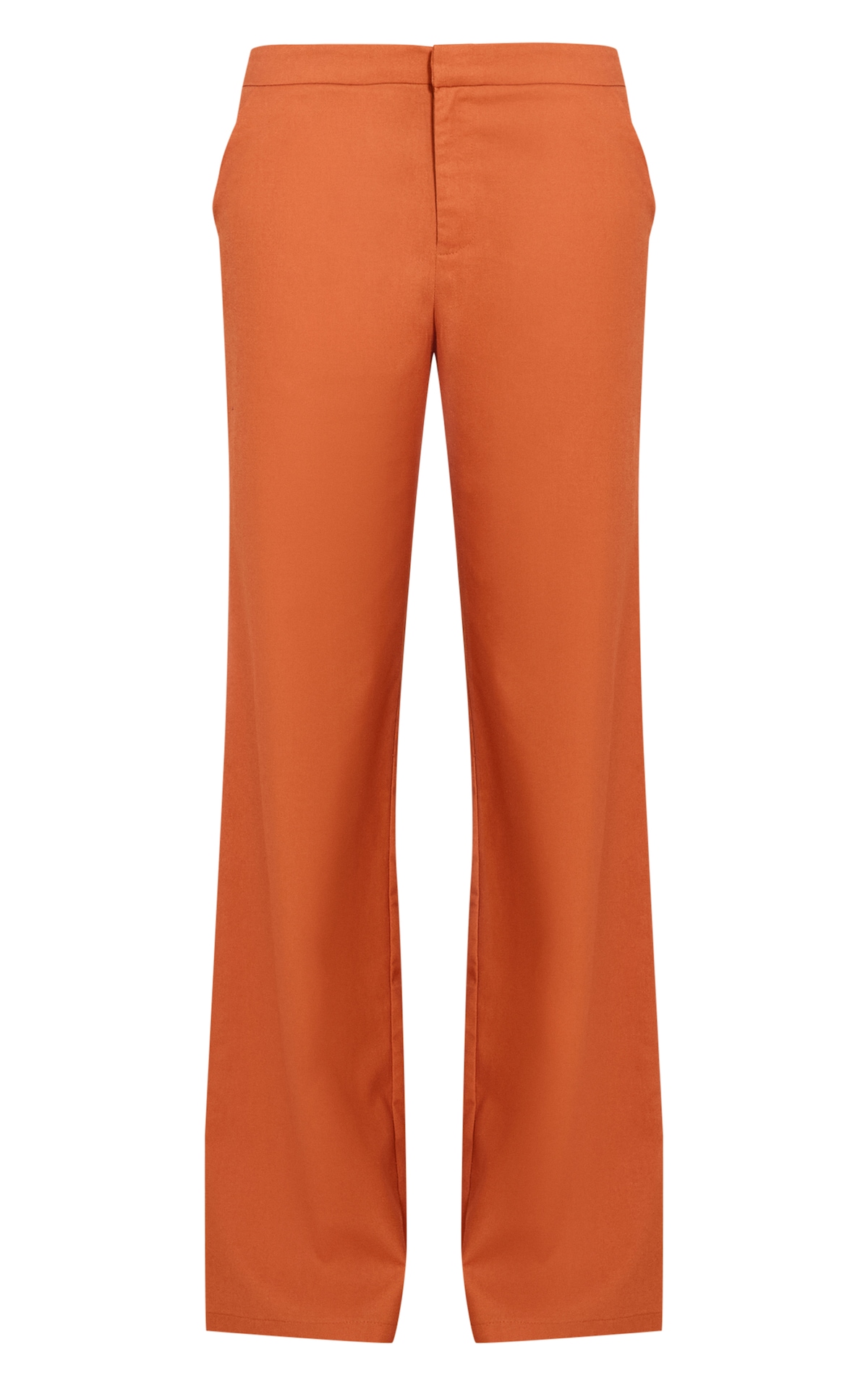 Rust Woven Mid Rise Wide Leg Trousers | Co-ords | PLT