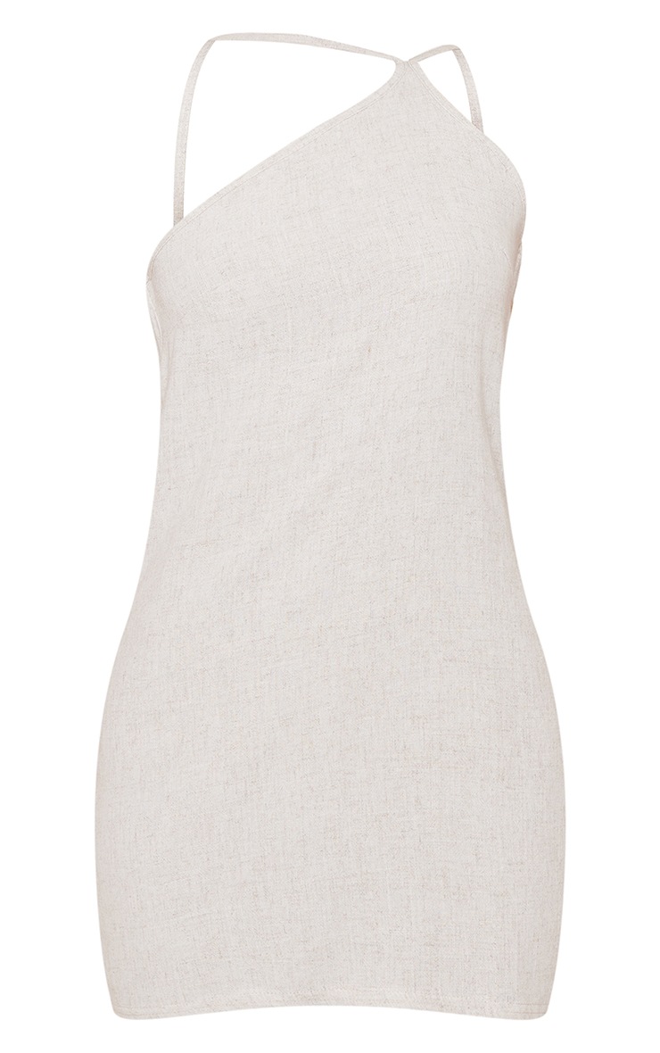 Natural Stone One Strap Cowl Back Shift Dress | PrettyLittleThing CA