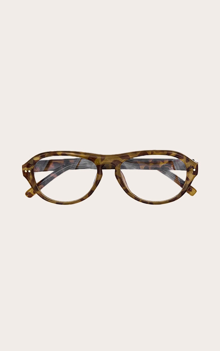 Tortoiseshell Round Aviator Blue Light Readers | Accessories | PLT