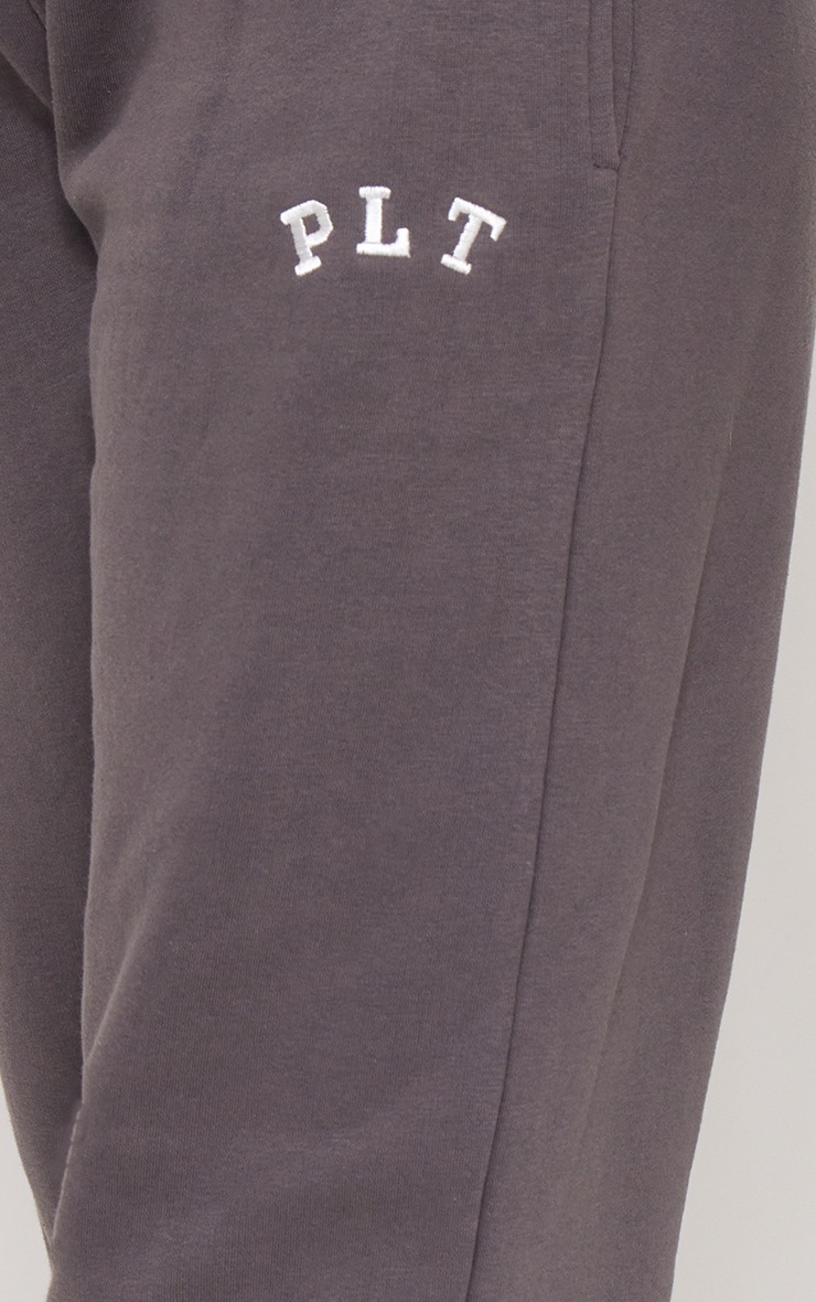 PLT Charcoal Logo Oversized Wide Leg Sweatpants | Sweat | PrettyLittleThing USA