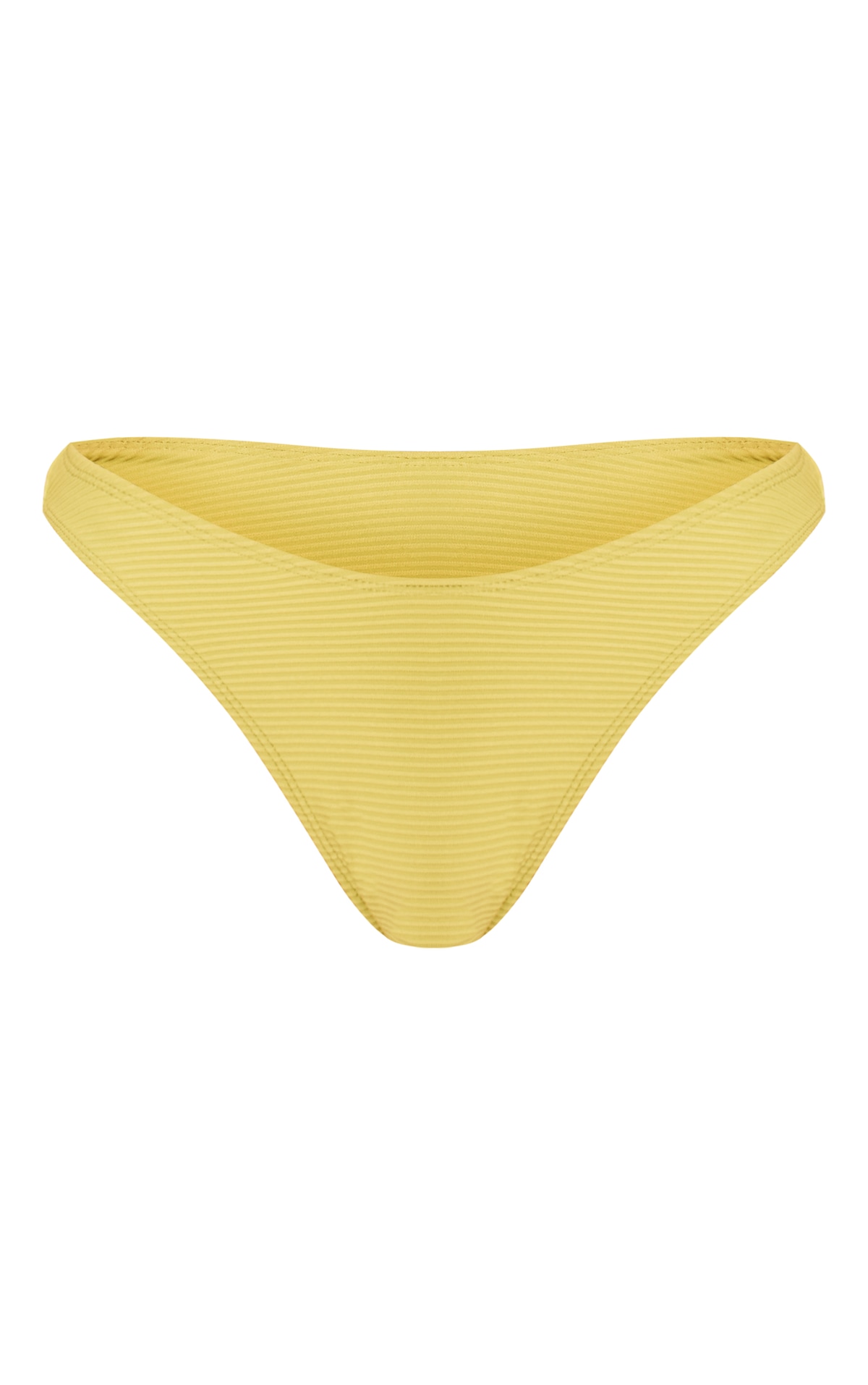 Lime Ribbed Tanga Bikini Bottoms | Swimwear | PrettyLittleThing USA