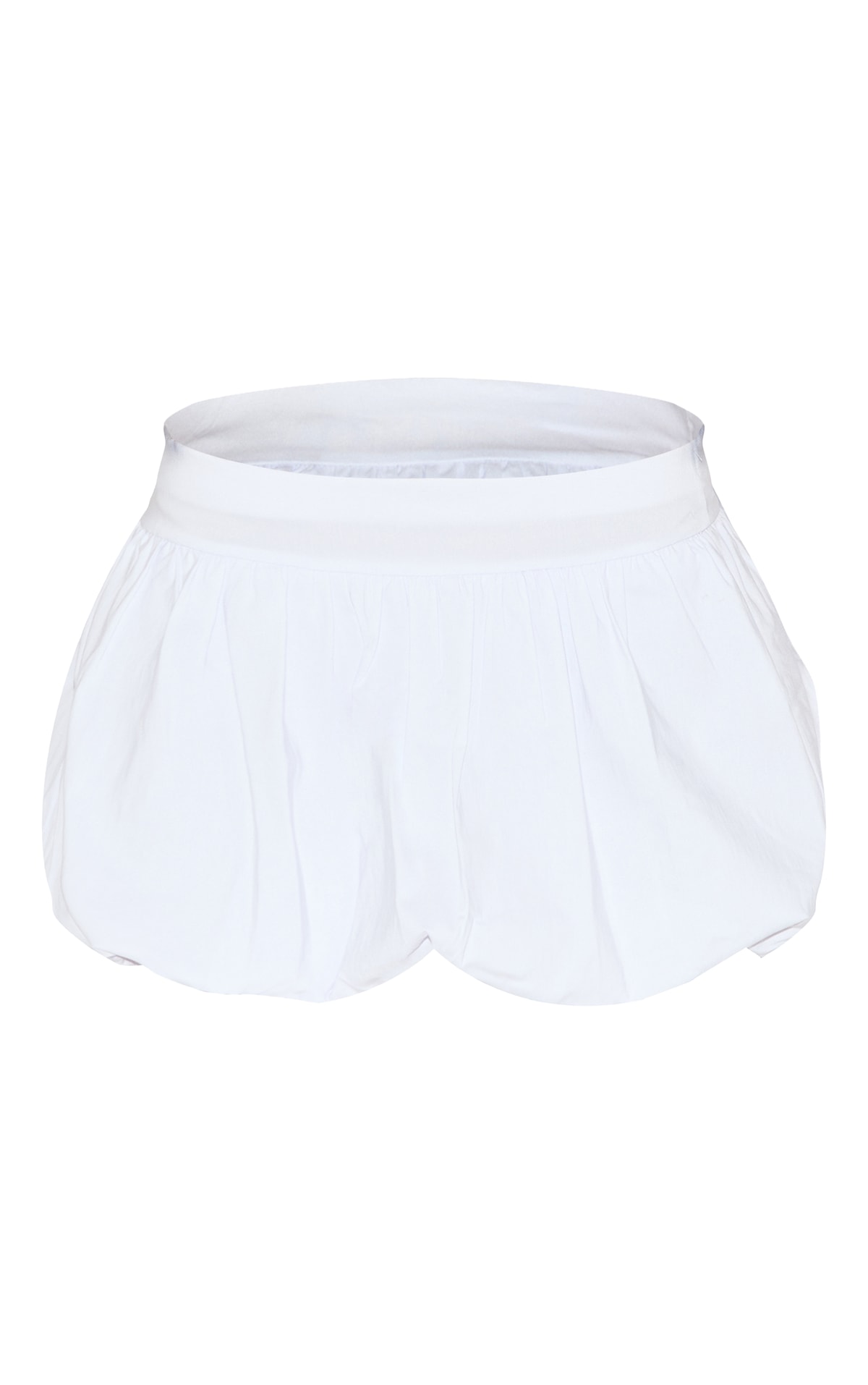 White Stretch Woven Micro Mini Puffball Skirt | Bottoms | PLT USA