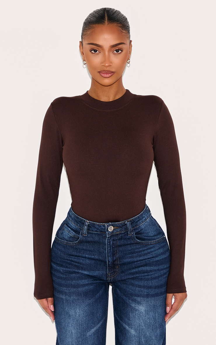 Shape Chocolate Sculpted Long Sleeve Bodysuit | Shape | PLT