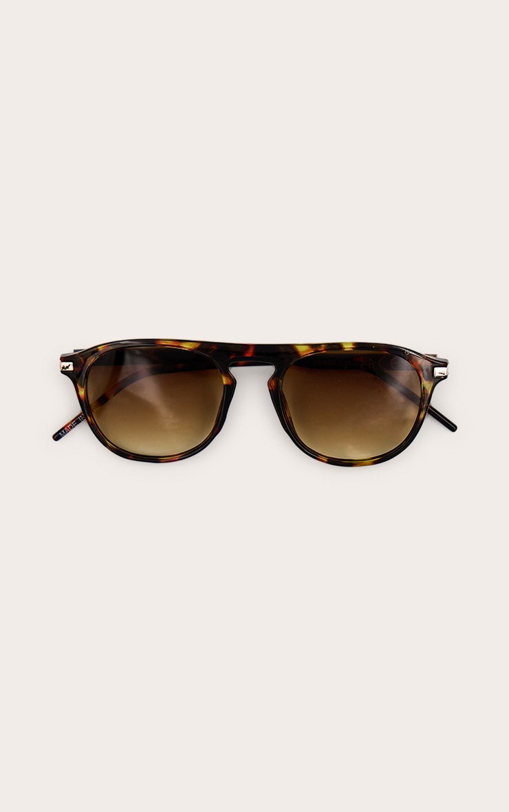 Tortoiseshell Angled Aviator Sunglasses | Accessories | PLT