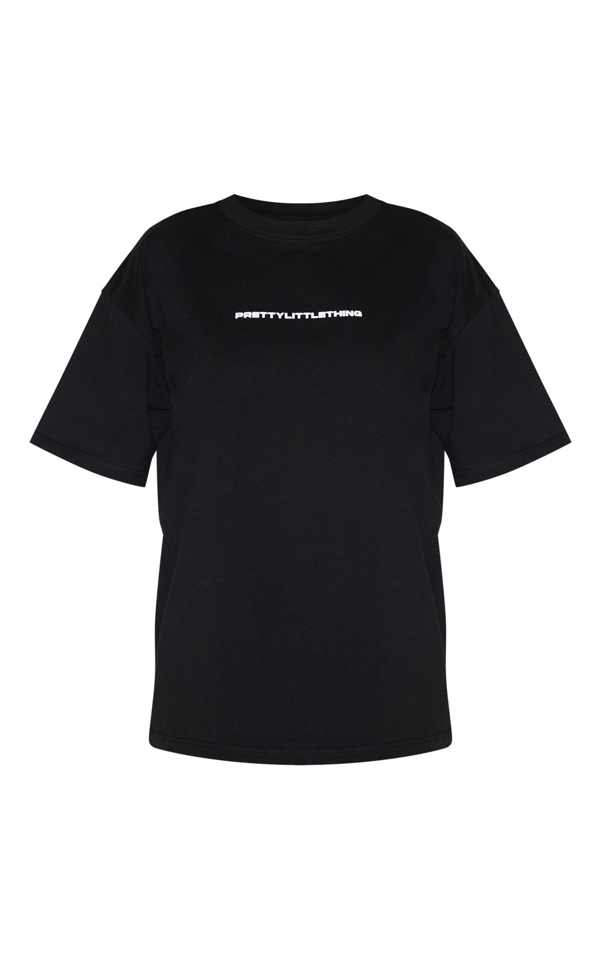 PRETTYLITTLETHING Black Print Oversize T Shirt | Co-ords | PrettyLittleThing USA