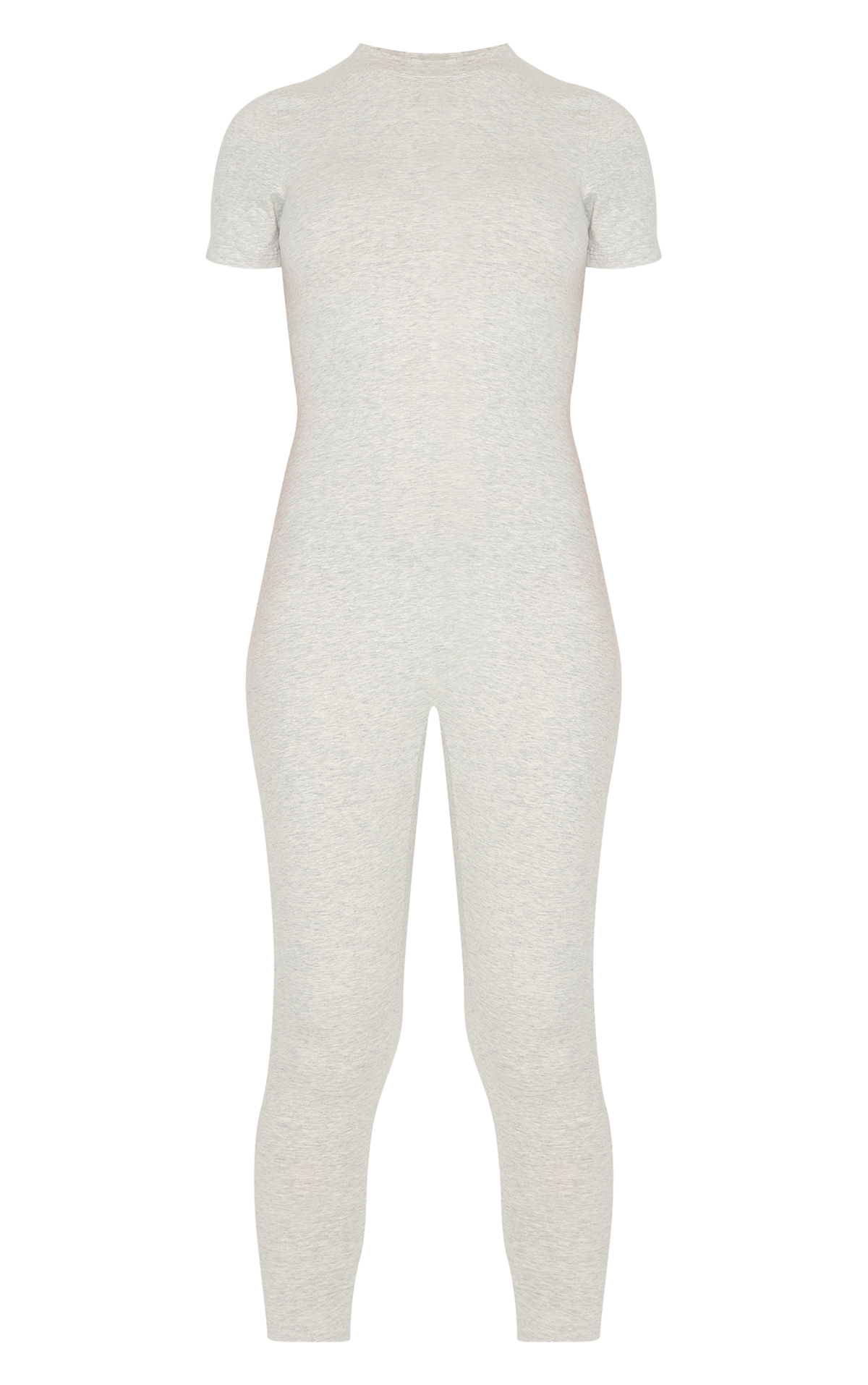 Petite Grey Marl Short Sleeve Sculp Unitard | Petite ...